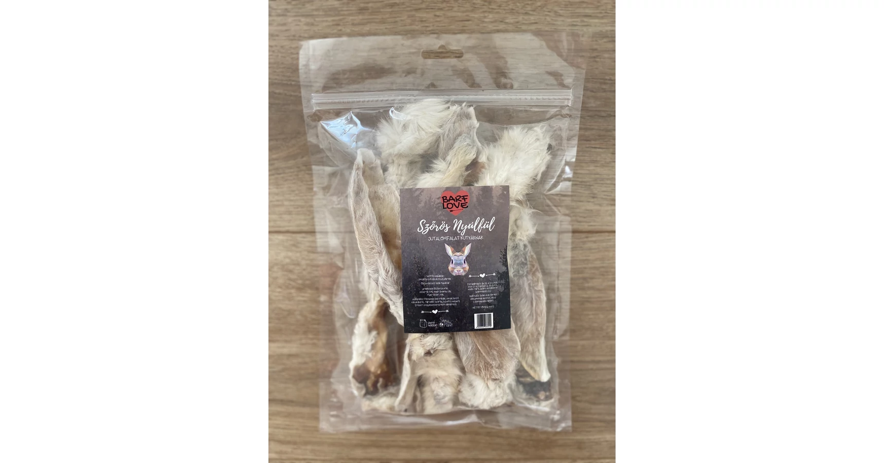 Barf Love Szárított, Szőrös Nyúlfül - 100 g - Shibaland